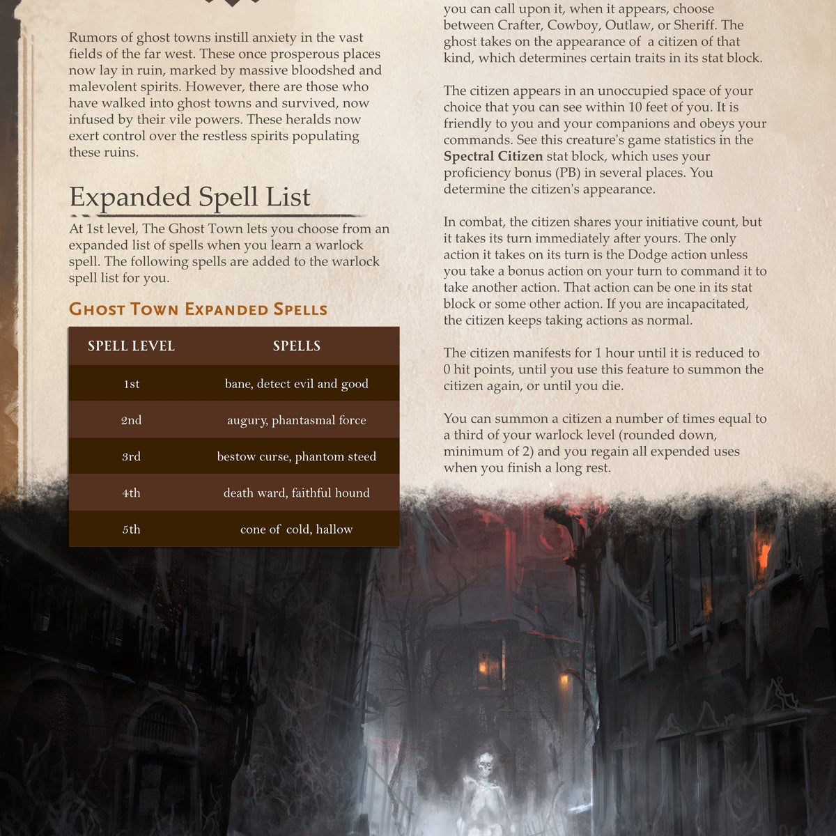 D&D 5e Warlock: The Ghost Town - Bend Spirits of the Past to your Will ...