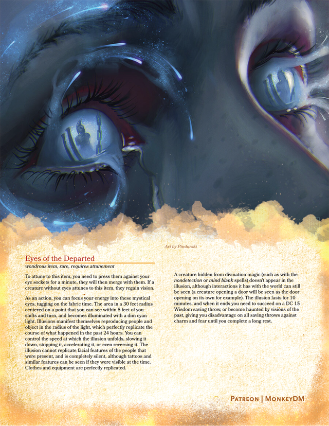 Eyes of the Departed - A D&D 5e Eye Curse that Scries on the Past ...
