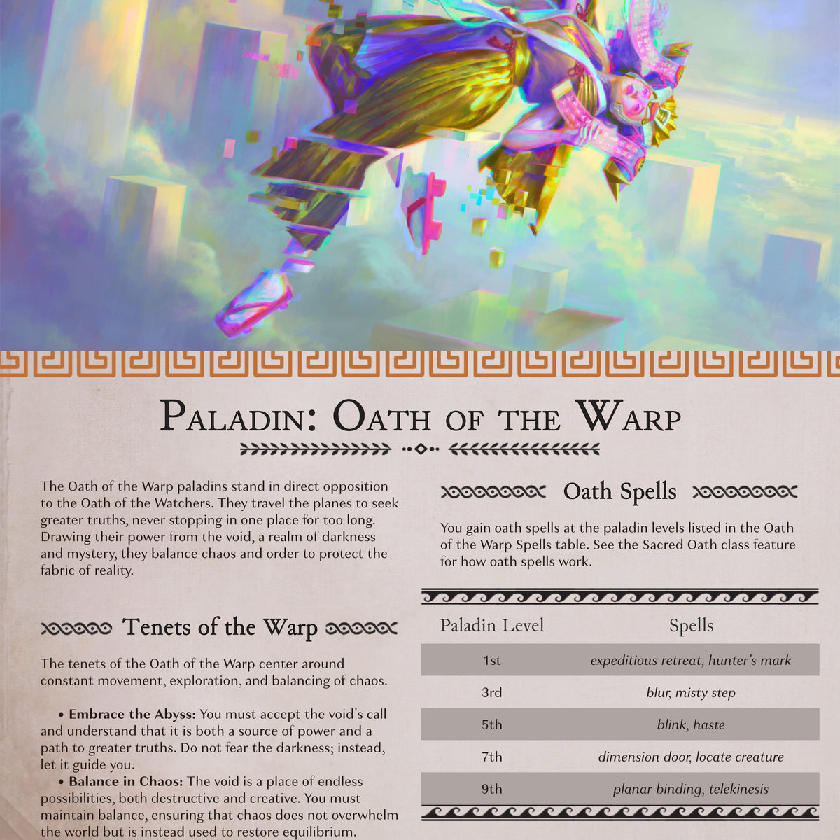 D&D 5e Subclass - Paladin: Oath of the Warp - A ‘ranged-smiting’ and t ...
