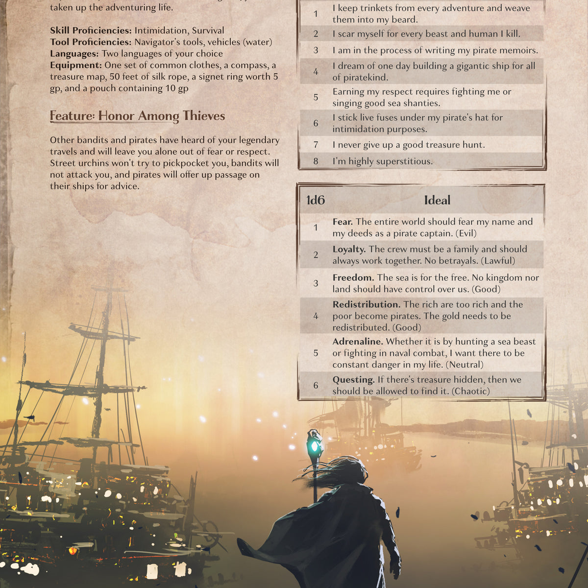 D&D 5e Background: Pirate Legend - Turn Over a New Leaf...Or Don't [Dr ...