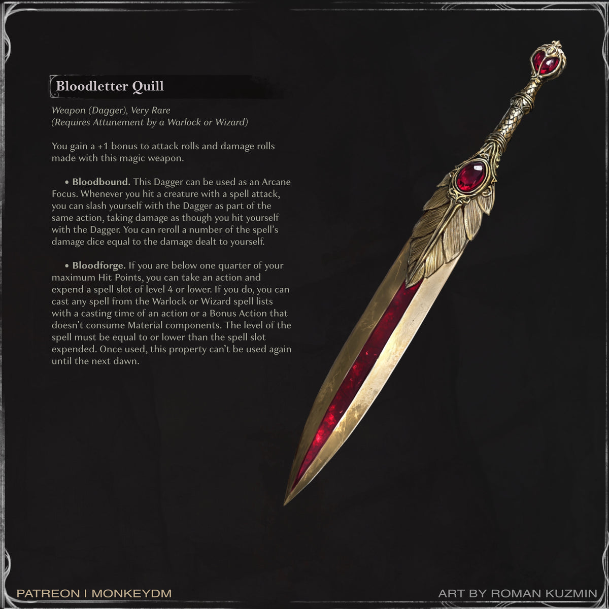 D&D 5e Item: Bloodletter Quill - The Pen is Mightier than the Sword, j ...