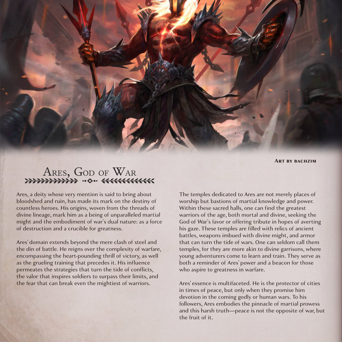D&D 5e Monster - Ares: The God of War - When Players Need a Divine Sma ...