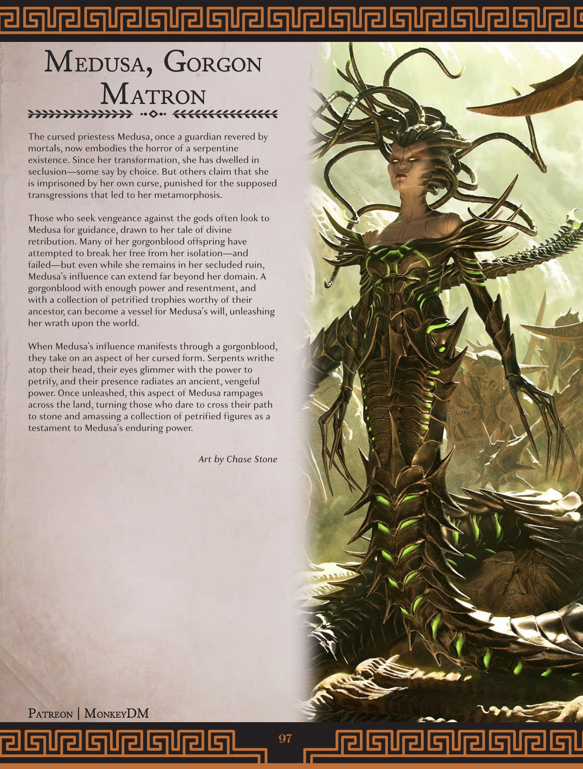 D&D 5e Boss: Medusa, Gorgon Matron [Wrath of Olympus] – MonkeyDM