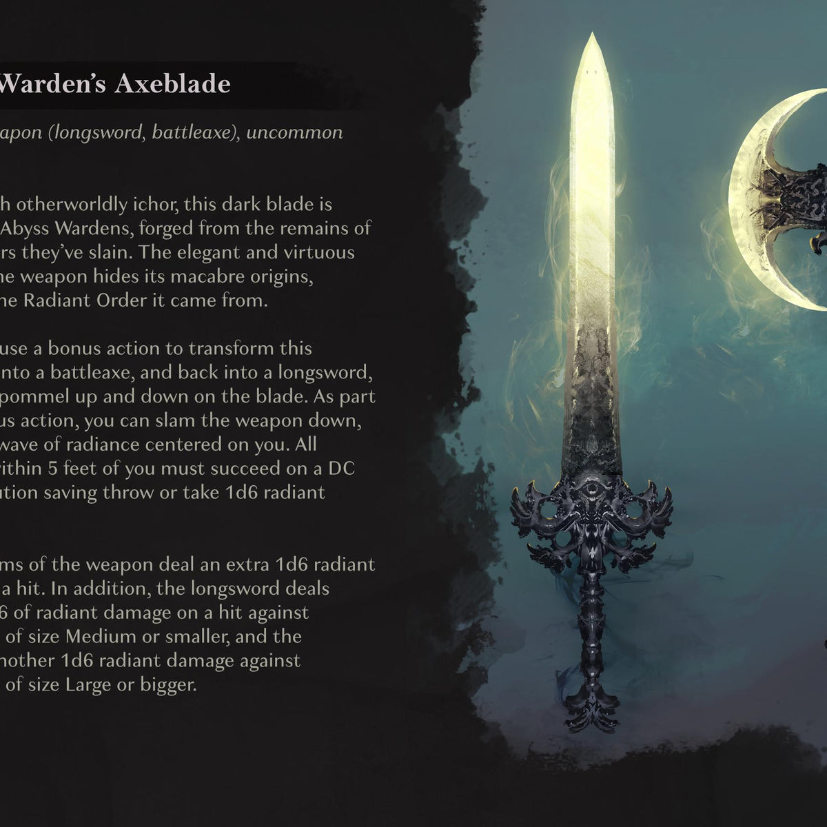 Abyss Warden's Axeblade - Weapon Made of Aberration Flesh – MonkeyDM
