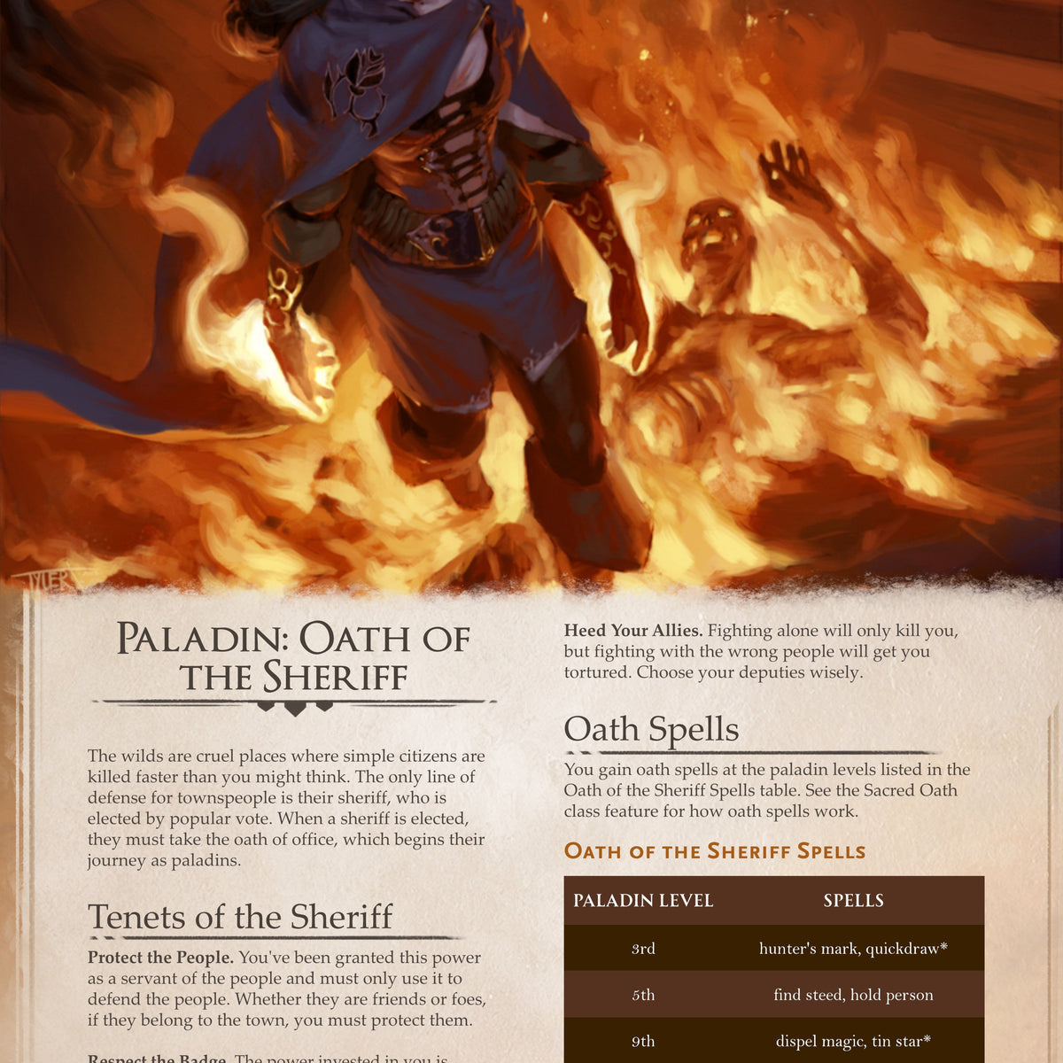 D&D 5e Paladin: Oath of the Sheriff - Take the Badge and Enforce Your ...