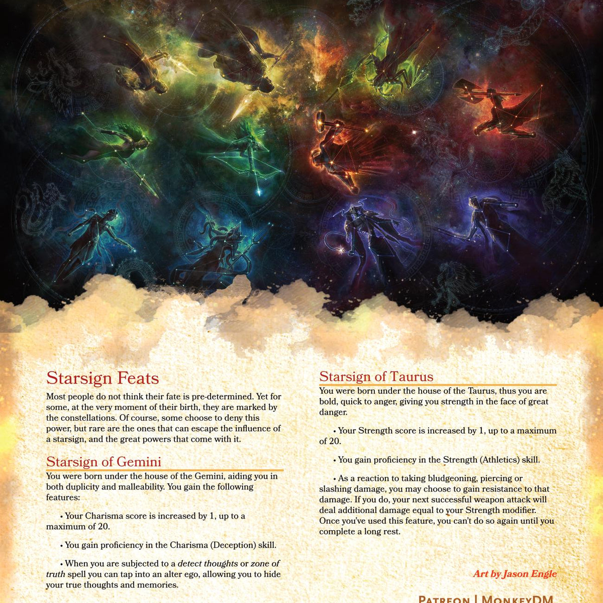 Starsign Feats - D&D 5E Feat for Zodiac People – MonkeyDM