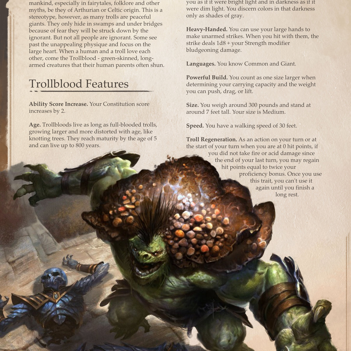 A D&D 5e Race: Trollblood - When You Really Want People To Get Out Of ...