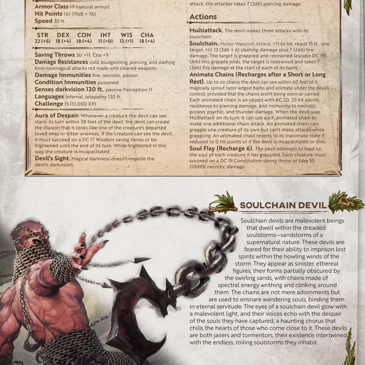 D&D 5e Monster: Soulchain Devils - Fiends That Capture Souls [Echoes o ...