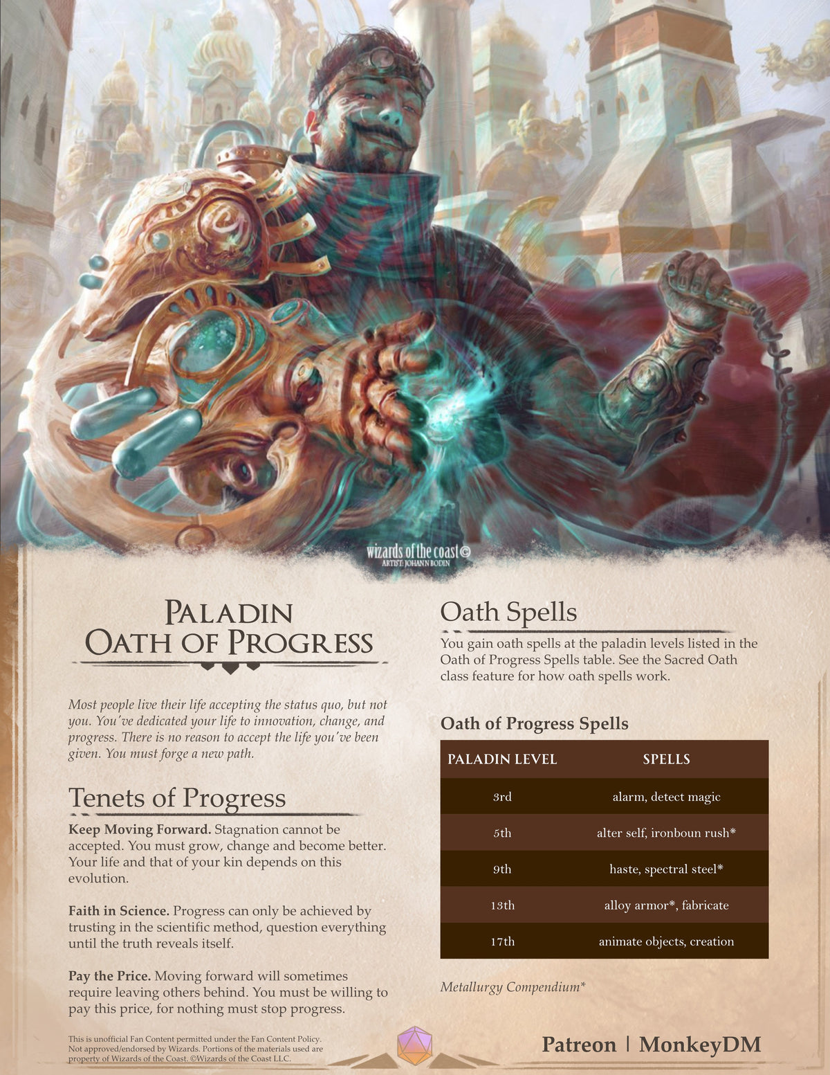 D&D 5e Paladin: Oath of Progress - Sacrifice everything, and everyone ...