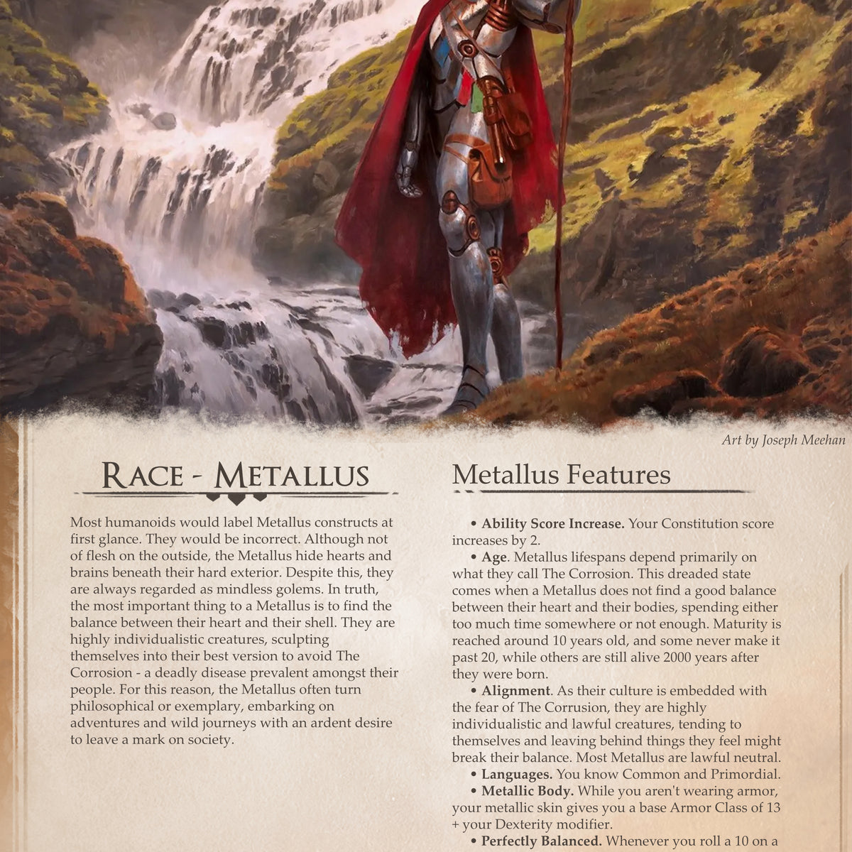 Metallus - A D&D 5e Race of Metal and Flesh looking for their identity ...