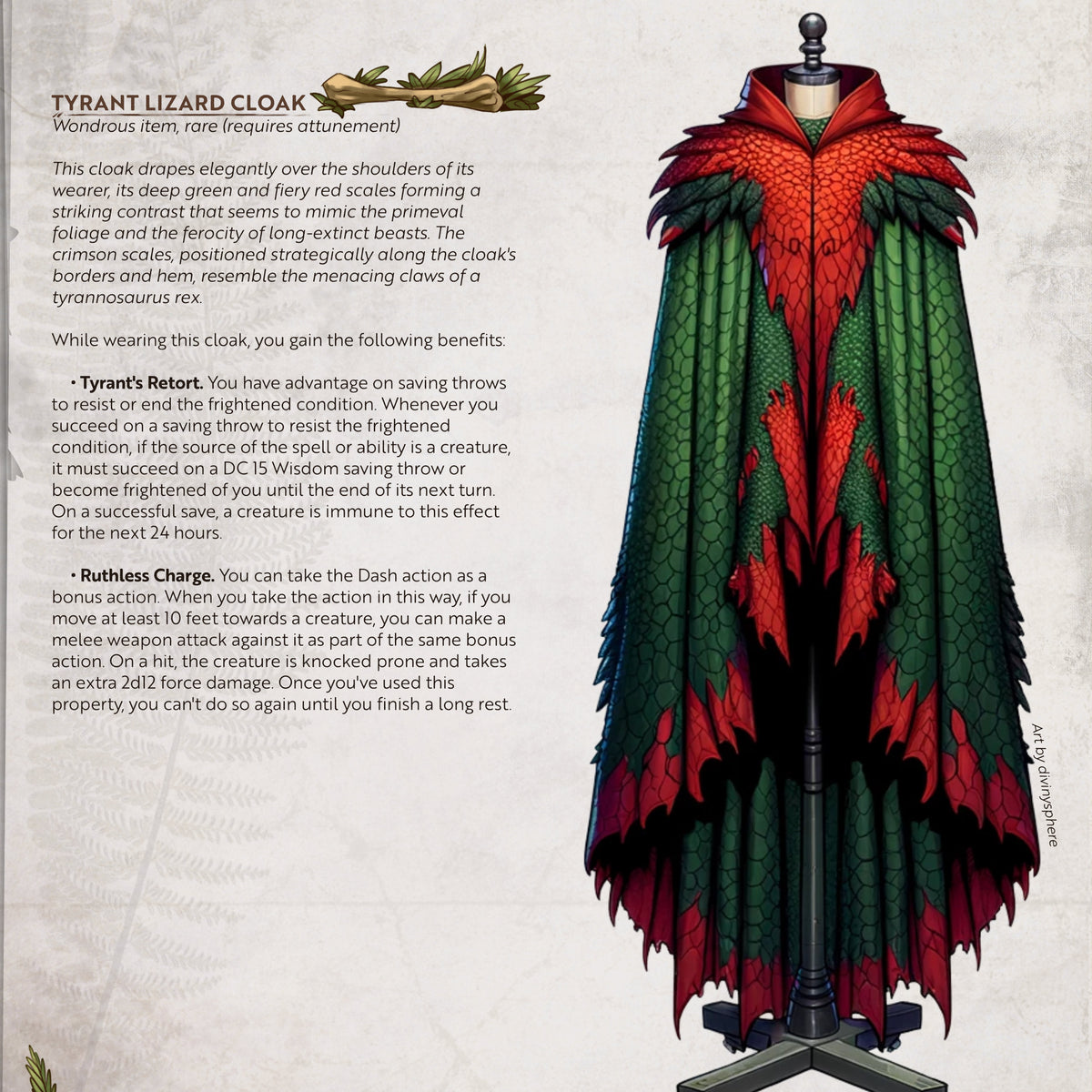 Unleash Your Inner Beast: Tyrant Lizard Cloak [Echoes of Extinction] D ...