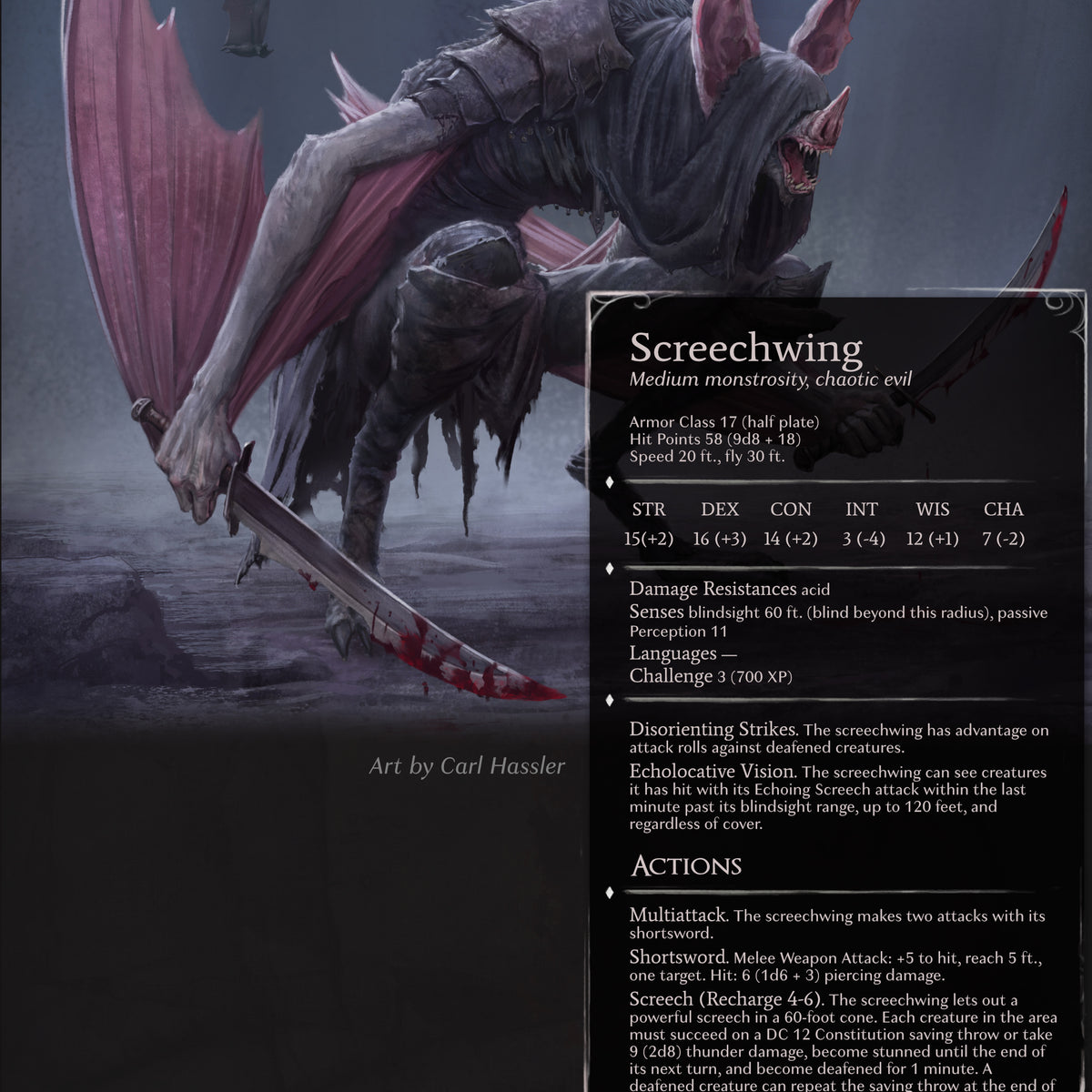 Screechwing - A Monster to Stalk your Players in the dark of the Night ...