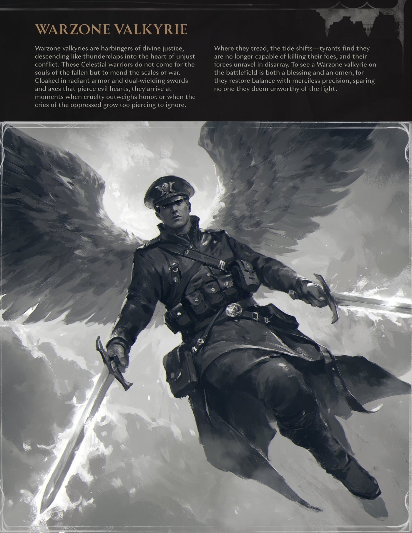 D&D 5e Monster Warzone Valkyrie - A Divine Warrior That Shifts the Sca ...