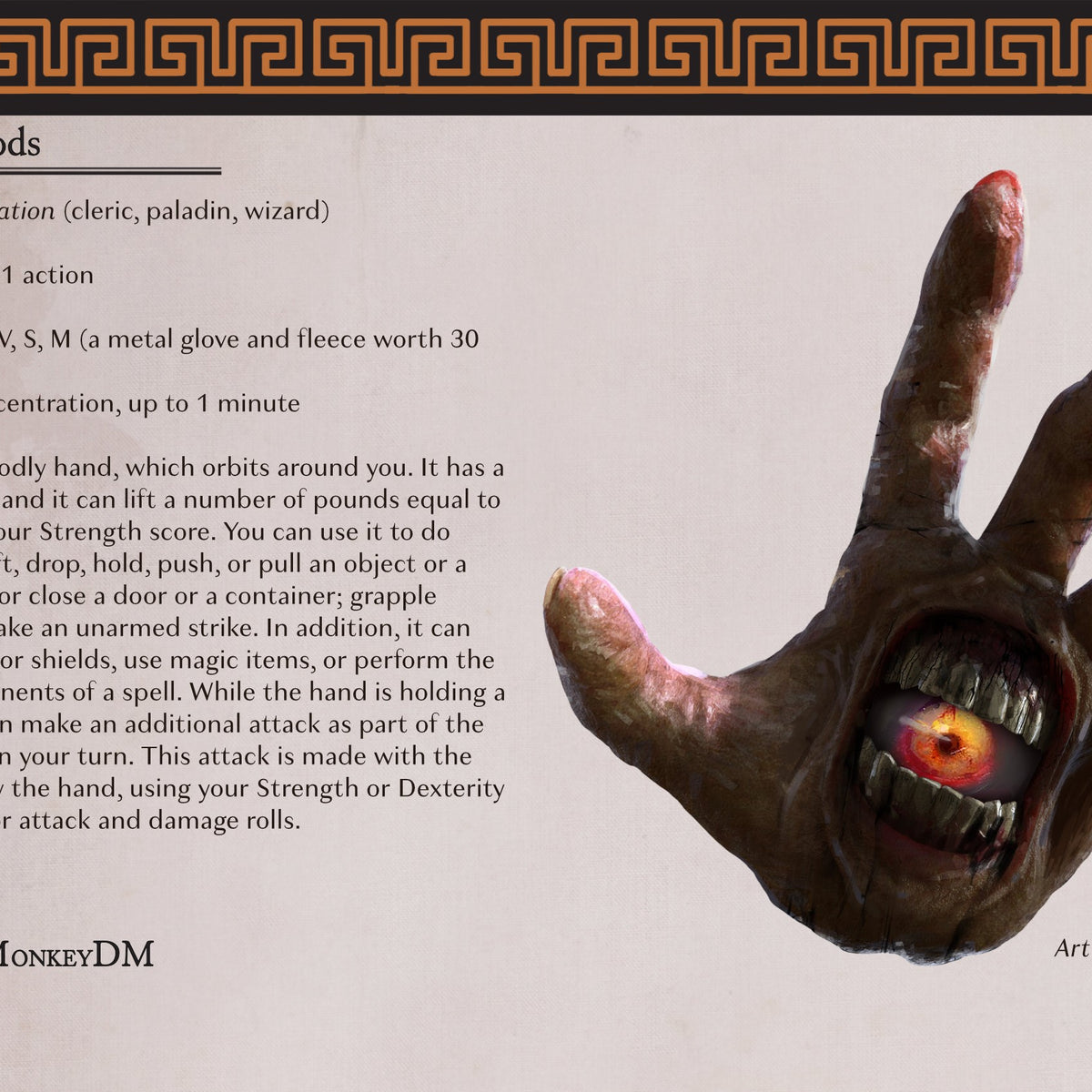 D&D 5e Spell: Hand of God - A Divine Helping Hand [Wrath of Olympus ...