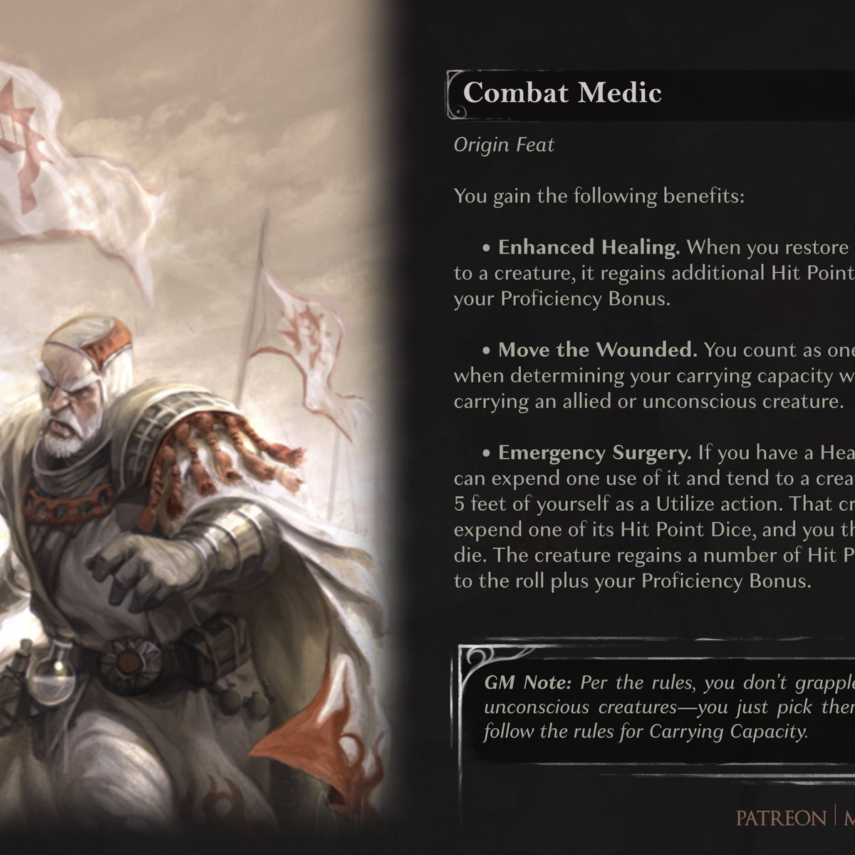 D&D 5e Feat: Combat Medic - Save Your Allies From Certain Death [Trenc ...