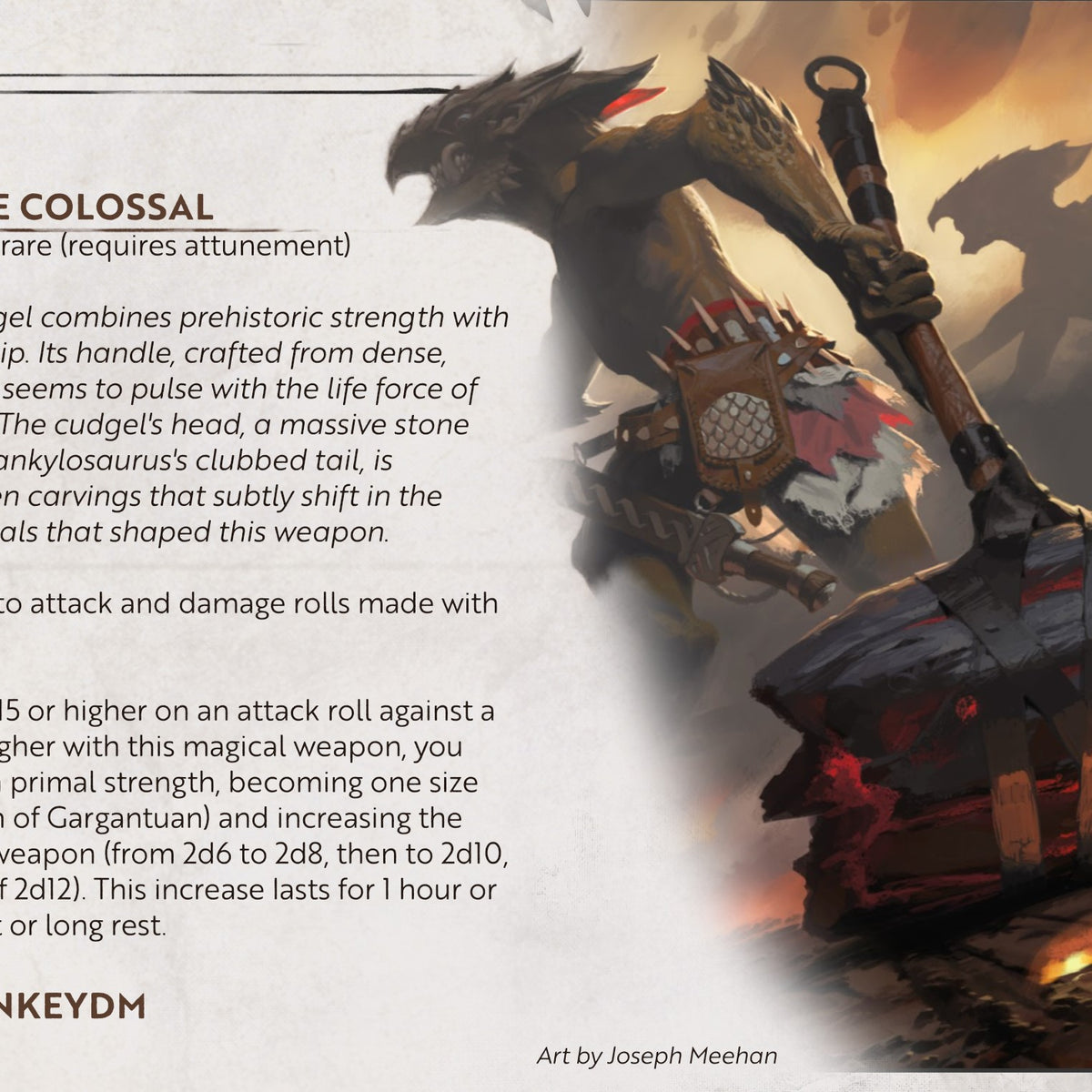 D&D 5e Item: Cudgel of the Colossal - A Hammer That Can Turn a Gnome i ...