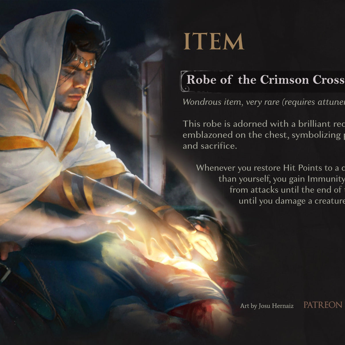 D&D 5e Item - Robe of the Crimson Cross: Undying on the Battlefield [T ...
