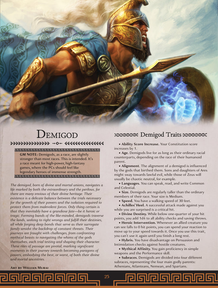 D&D 5e Race: DemiGod - Play as the Child of Zeus, Ares, or other Gods ...